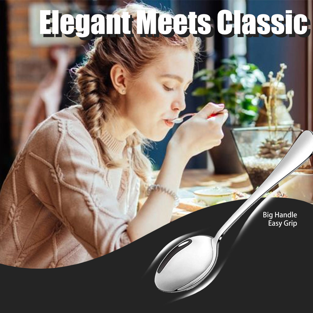 24 Piece Stainless Steel Black Gift Box Cutlery Set – Big5 Cookware ...