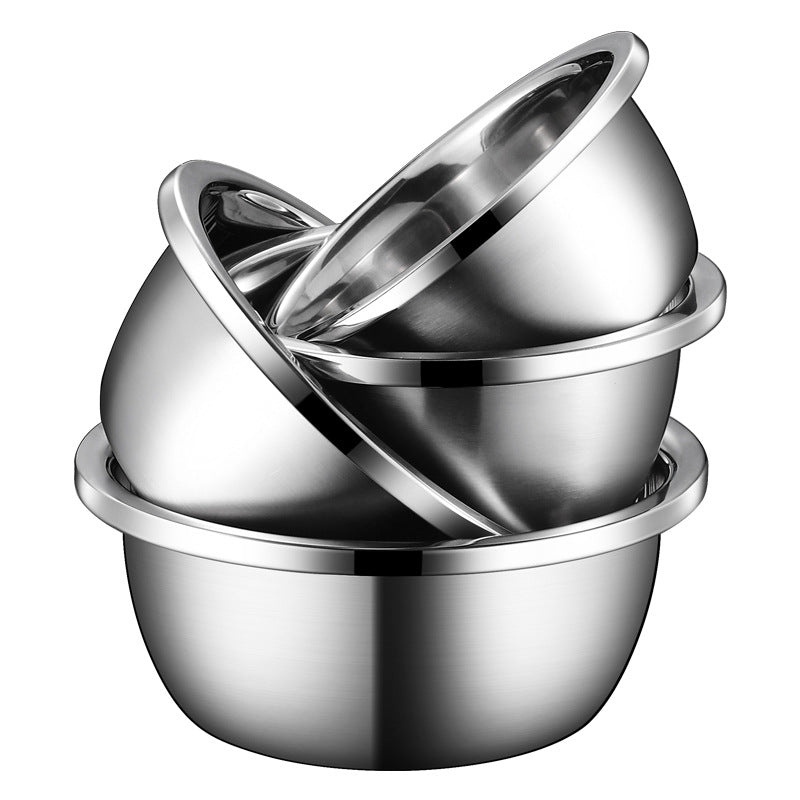 Stainless Steel Wide Edge Deep Mixing Bowl – Big5 Cookware Factory Shop