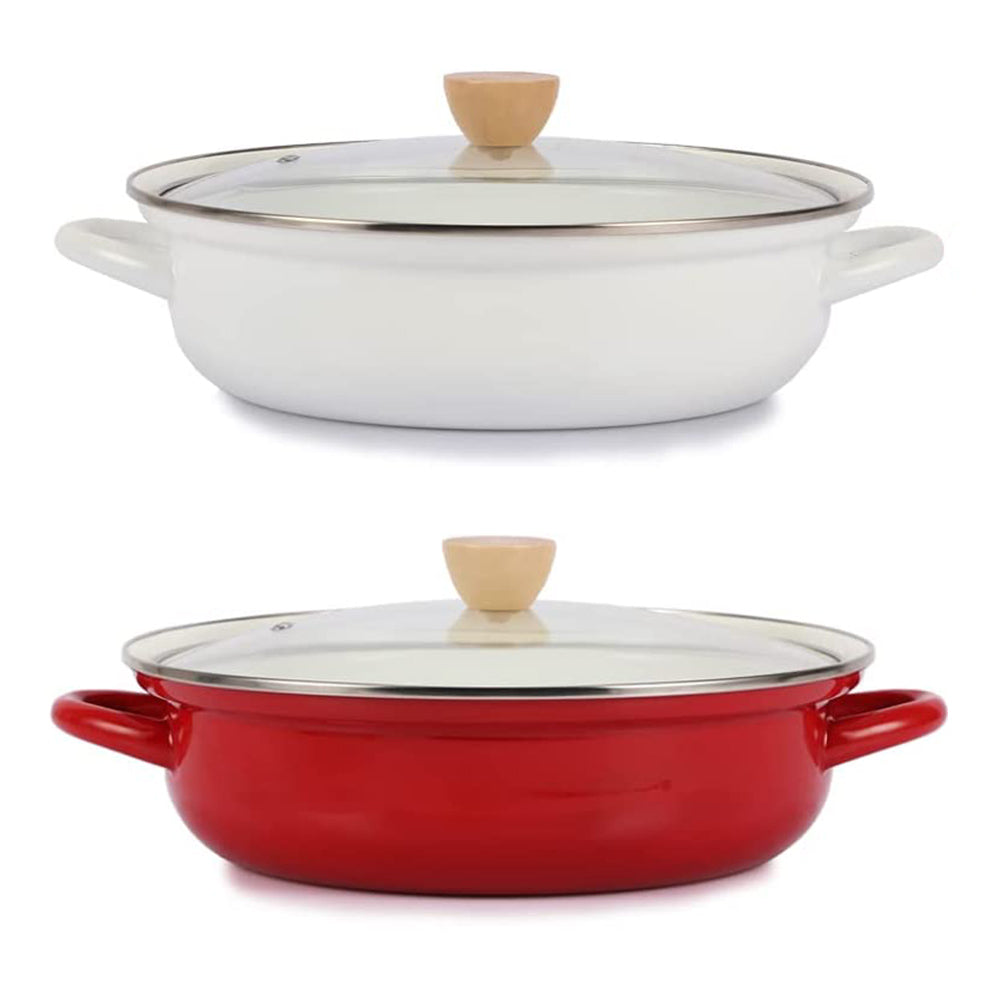 Agate Enamel Shallow Casserole 27cm with boil over guard design – Big5 ...