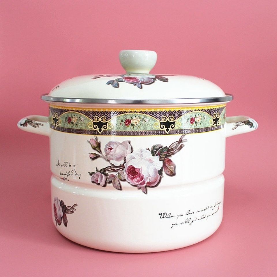 Lovely Enamel Pots reds vintage style – Big5 Cookware Factory Shop