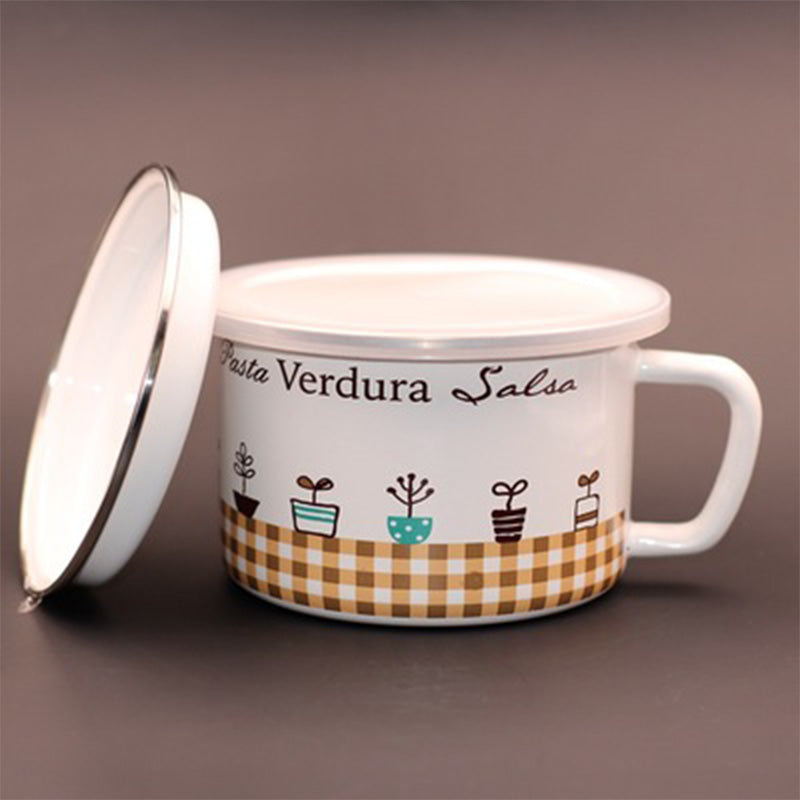 Agate Enamel 16cm Mug, plate with Lids Storage Bowl 1.5L – Big5 ...