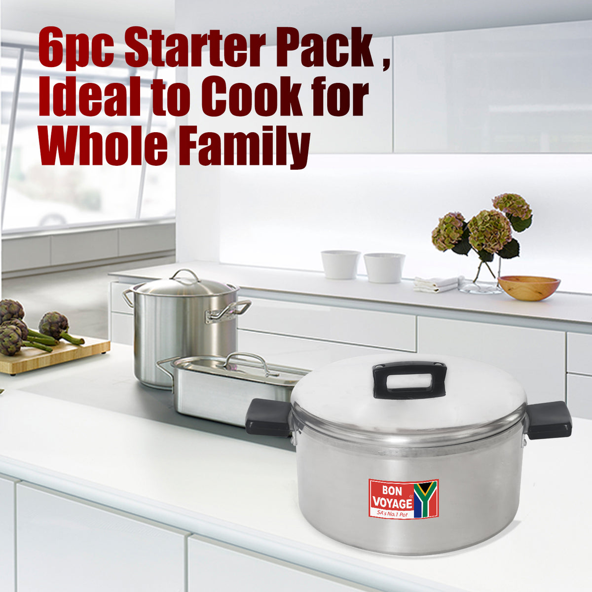 Bon Voyage 6pc Pots Set with Bakelite Handles Stewpan – Big5 Cookware ...